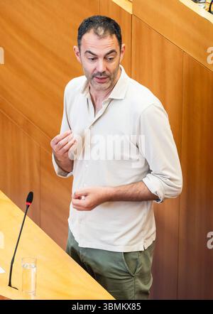 Stijn Bex Groen at the the plenary sitting of the Brussels Regional ...