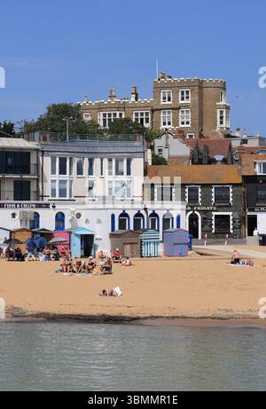 Bleak House behind Viking Beach from the harbour, in Broadstairs, on ...