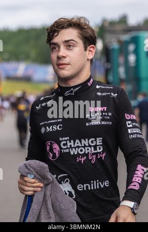 Alpine driver Franco Colapinto of Argentina takes part in the drivers ...