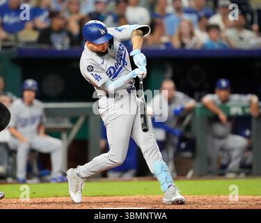 Los Angeles Dodgers' Andy Pages, left, and Miguel Rojas celebrate after ...