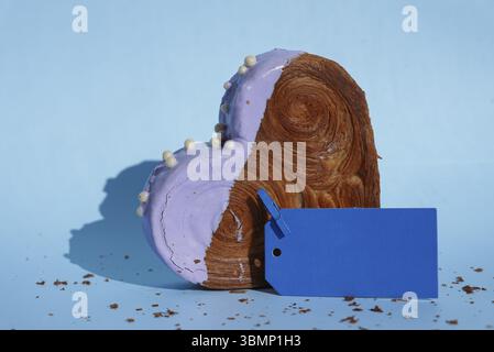 Sample template mockup greeting card Delicious fresh croissant topped ...