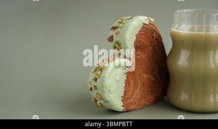 Nutrient-rich matcha drink with Delightful and vibrant heartshaped ...