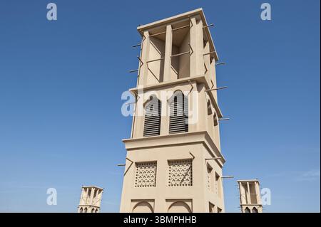 Classical wind tower for cooling in old Dubai, United Arab Emirates ...
