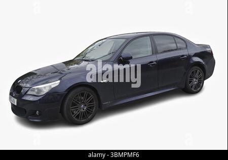 BMW Dark Blue Sport e60 car on the road Stock Photo - Alamy