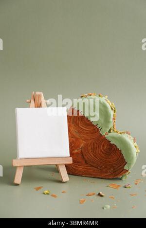 Delightful and vibrant heartshaped pastry croissant treat, beautifully ...