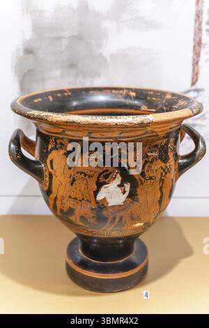 Greek red-figure bell crater, 4th century BC, Ategua, xIberian culture ...