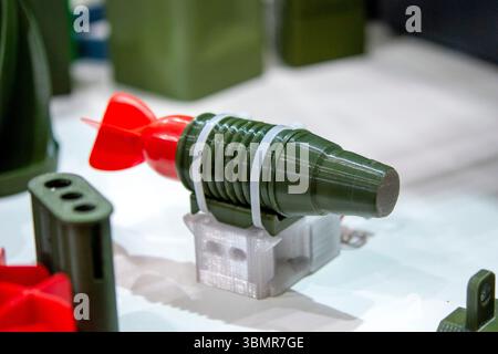 Bomb. Small bomb model for drone. Model of bomb printed on 3D printer ...
