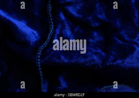 Velour fabric dark blue close up texture for background, wallpaper and ...