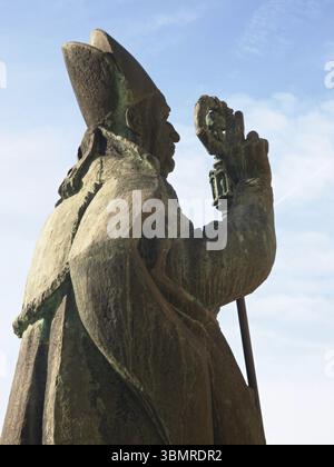 View Looking Up The Bronze Statue Of King Alfred The Great Holding A ...