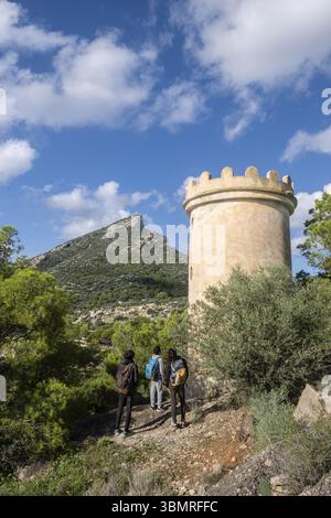tower-shaped dovecote, Na Miranda, Sa Dragonera natural park, Mallorca ...