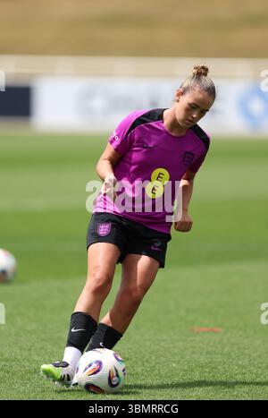 England's Grace Clinton during a training session at Wembley Stadium ...