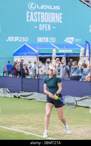 Maya Joint (AUS) on the practice court before playing her semi final in ...
