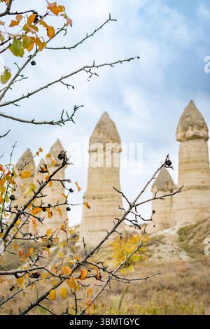 Peaks with phallic shape in Love Valley, Turkey Stock Photo - Alamy