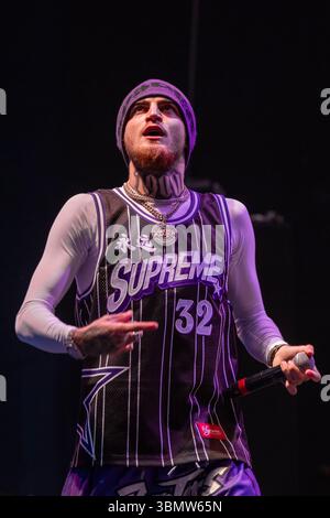 Milwaukee, USA. 27th June, 2025. Rapper 1900RugRat (Miles Spiel) during ...