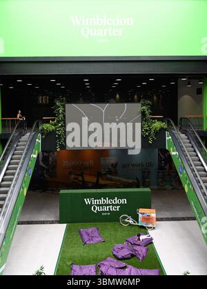Wimbledon town is decked out in vibrant, tennis-themed decorations for ...