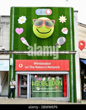 Wimbledon town is decked out in vibrant, tennis-themed decorations for ...