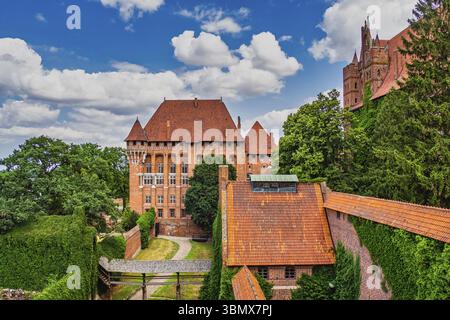 Beautiful Medieval Gothic Castle Complex - Malbork Castle, Poland Stock ...