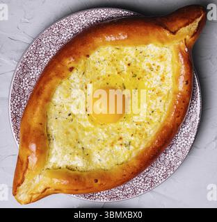 food still-life, Georgian cuisine ajaruli khachapuri - georgian bread ...