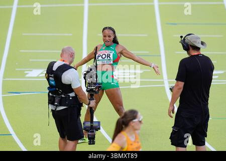 Fatoumata Binta Diallo of Portugal celebrates winning with Lena Wernli ...