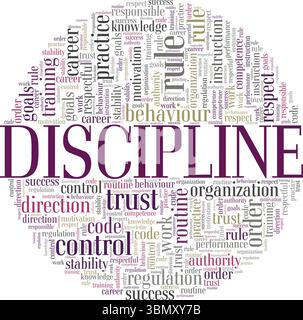 Discipline vector illustration word cloud isolated on a white ...