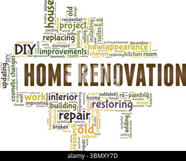 Home Renovation word cloud conceptual design isolated on white ...