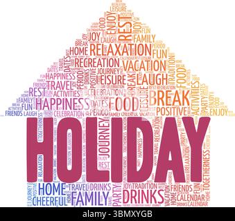 Holiday word cloud conceptual design isolated on white background Stock ...