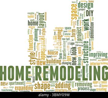 Home Remodeling word cloud conceptual design isolated on white ...