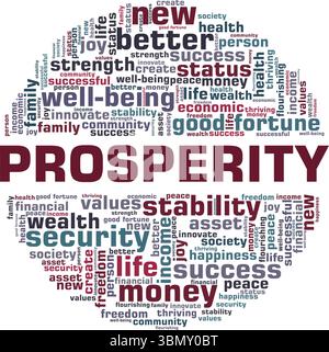 Prosperity word cloud conceptual design isolated on white background ...