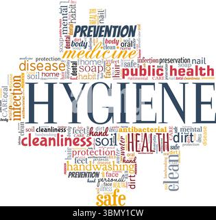 Hygiene word cloud conceptual design isolated on white background Stock ...