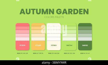 Color palette guide in Autumn Fall colour theme collections. Color ...