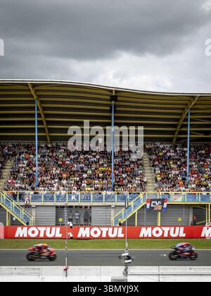 ASSEN - Race fans at the main grandstand during the 100th edition of ...