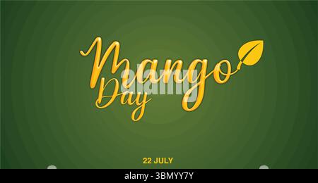 World Mango day celebration banner, template, social media post. 22nd ...