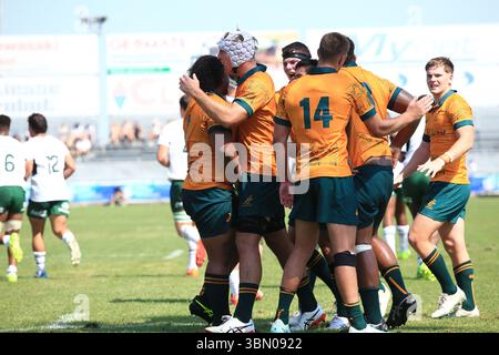 Calvisano, Italy. 29th Jun 2025. South Africa's player Xola Nyali in ...