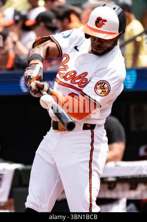 Tampa Bay Rays' Cedric Mullins bats during a baseball game against the ...