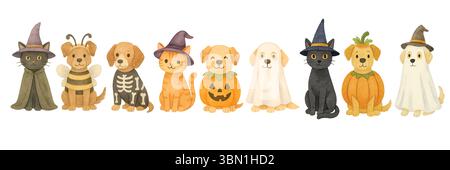 Halloween Watercolor Clipart – Cute Hand Painted Spooky Elements Stock ...