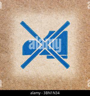 It is Cardboard texture with shoes forbidden sign Stock Photo - Alamy