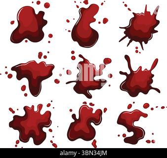 hemoglobin blood stain cartoon vector illustration Stock Vector Image ...