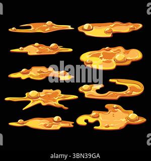 igneous lava puddle cartoon vector illustration Stock Vector Image ...