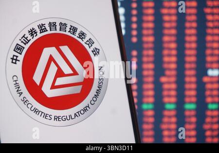 HANGZHOU, CHINA - JUNE 30, 2025 - The new logo of the China Securities ...