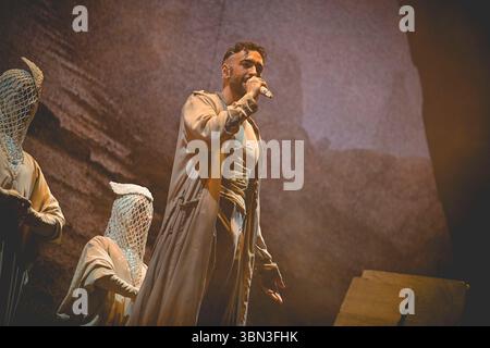 Napoli, Italy. 26th June, 2025. 6/26/2025 Italian singer Marco Mengoni ...