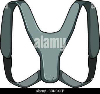 brace back posture corrector cartoon vector illustration Stock Vector ...