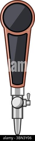 keg beer tap handle cartoon vector illustration Stock Vector Image ...
