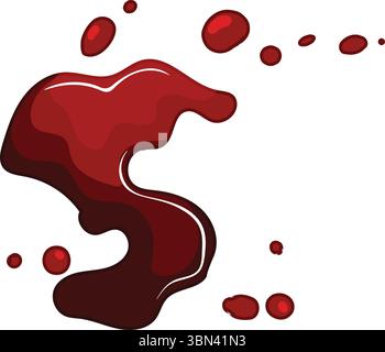 hemoglobin blood stain cartoon vector illustration Stock Vector Image ...