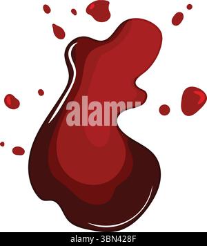 hemoglobin blood stain cartoon vector illustration Stock Vector Image ...