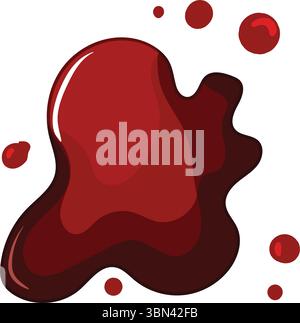 hemoglobin blood stain cartoon vector illustration Stock Vector Image ...