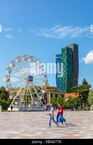 Albania, Tirana, the ALBAN TOWER TIRANA (ATTI) built by the ...