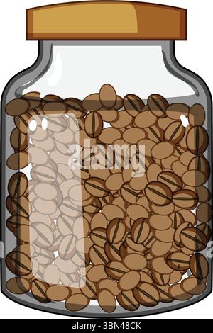 ceramic coffee jar cartoon vector illustration Stock Vector Image & Art ...