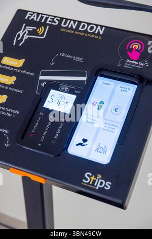 contactless card reader donation machine and cash wall safe in english ...