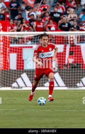 Chicago Fire Defender Jack Elliott (3) seen in action during the match ...
