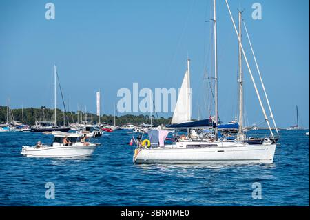 Lerins Islands in front of Cannes reopen May 14 2020 Stock Photo - Alamy